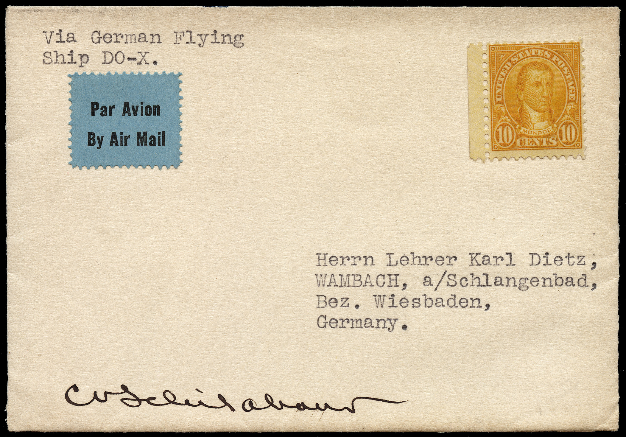 US Confederate Stamps Plus German Airships = A Wonderful Piece Of ...